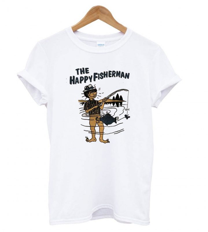 Happy Fisherman White T shirt